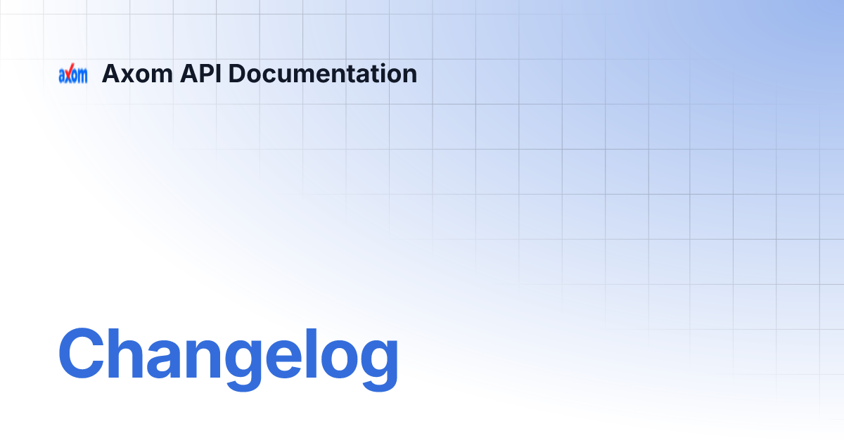 Changelog | Axom API Documentation
